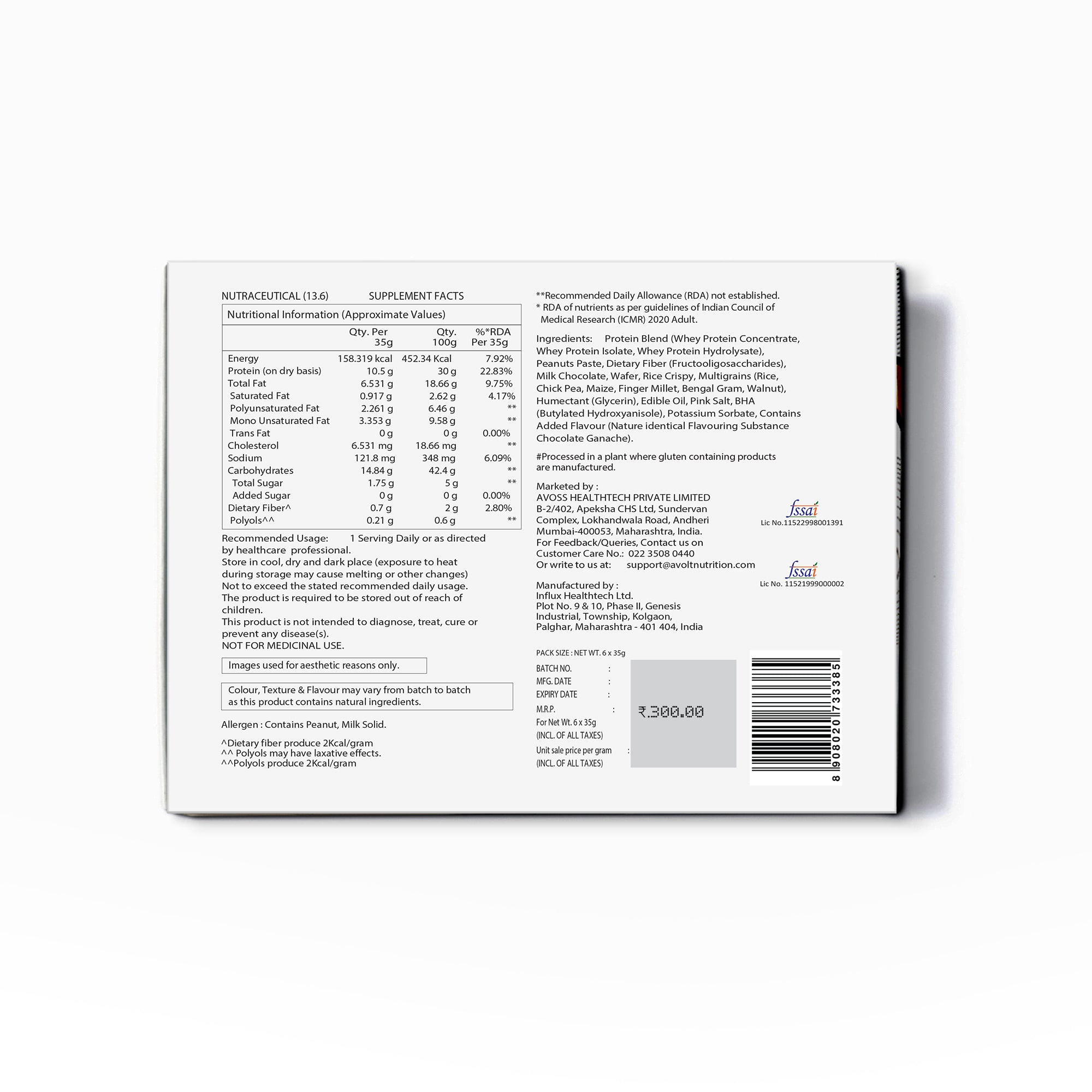 Slims Chocolate Ganache (10g Protein) – Avolt Nutrition